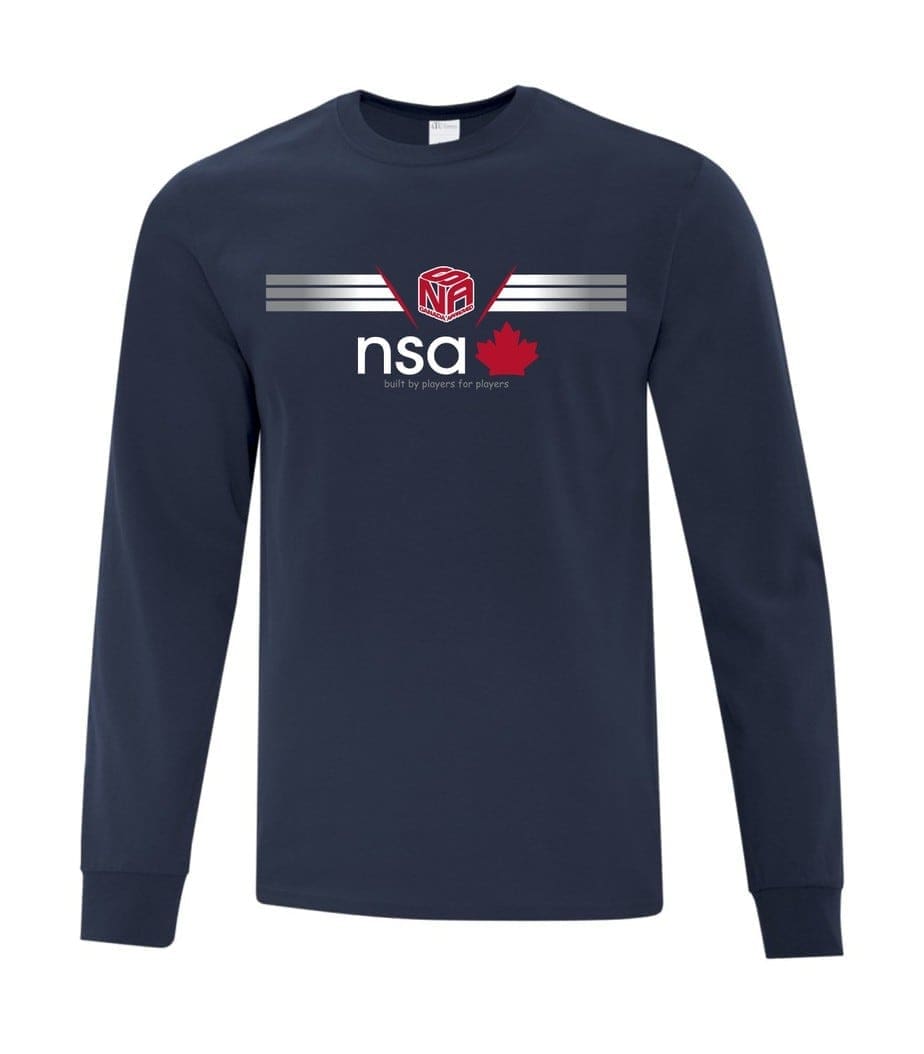 NSA Built By Players Longsleeve Navy Shirt - NSA Canada