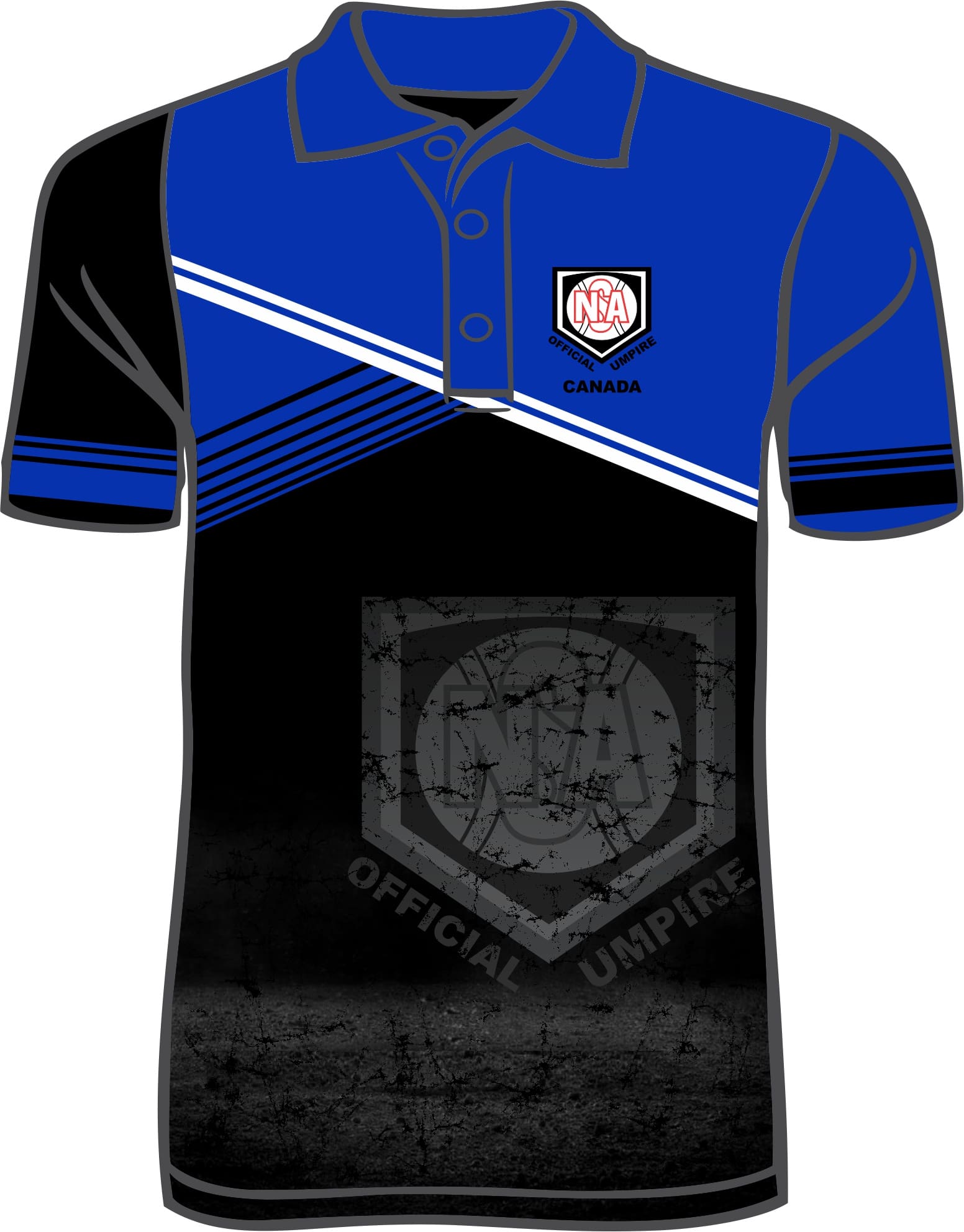 NSA Canada Official Umpire Royal Blue Polo - NSA Canada