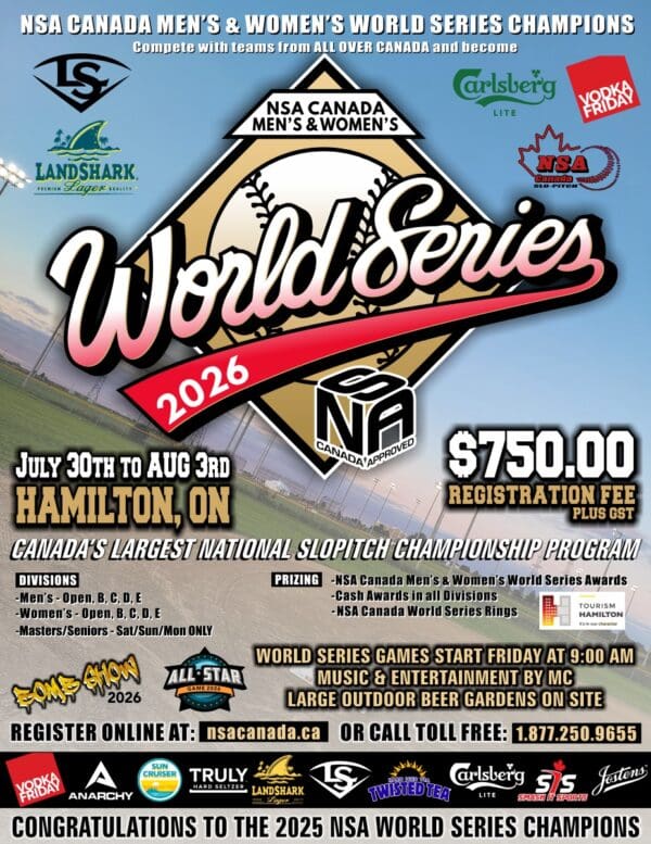 NSA Canada Slo-Pitch World Series Men’s and Women’s and Seniors ...