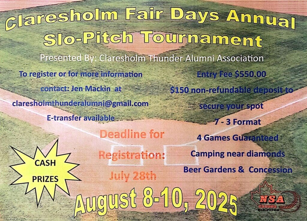 Claresholm Fair Days Annual Slo-Pitch Tournament - NSA Canada