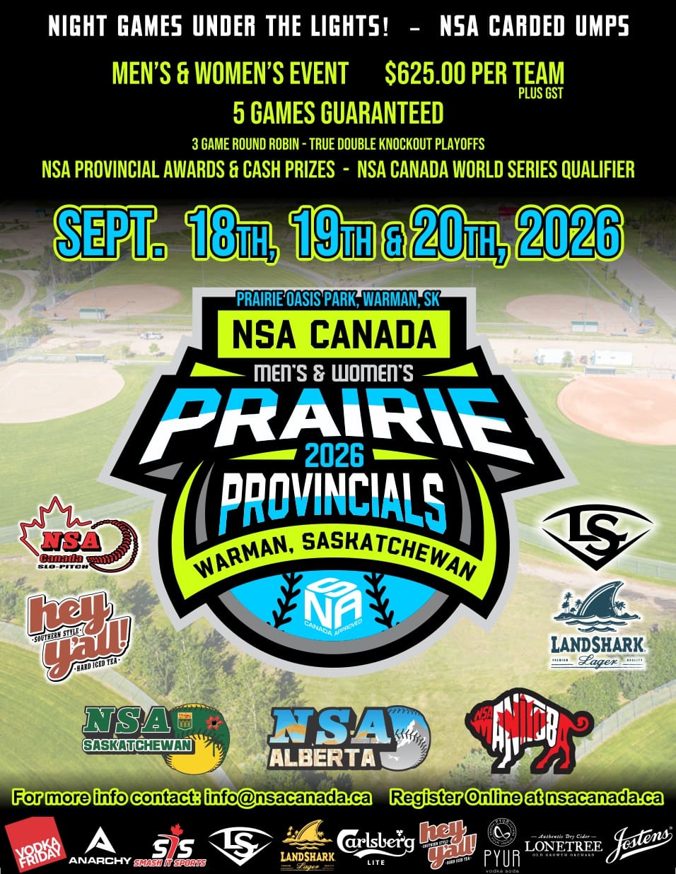 NSA Canada Prairie Provincial Men’s and Women’s Championships – Sept 18 ...